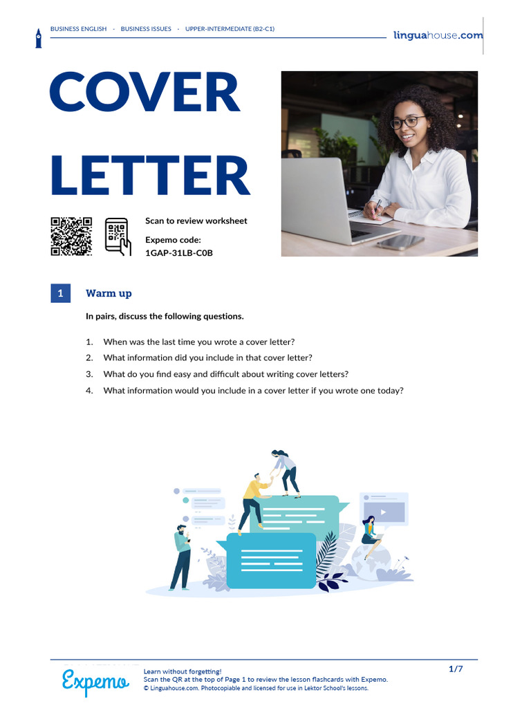 Cover Letter Writing Guide B2-C1 | PDF | Learning | Human Communication