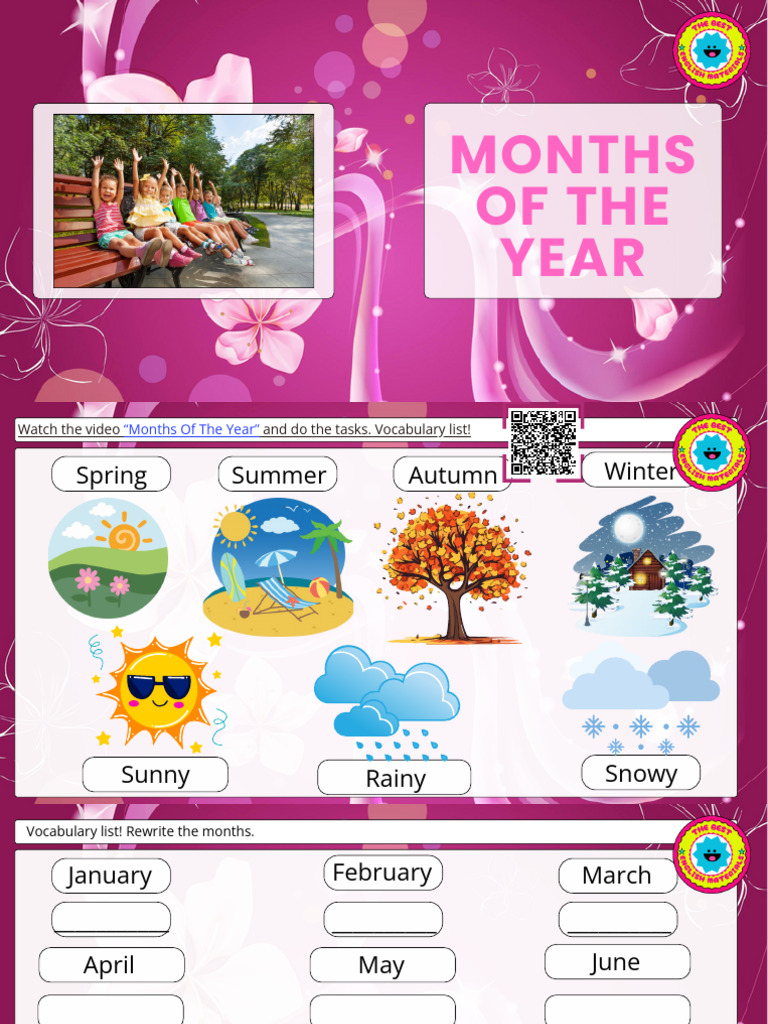 Months of The Year Teacher | PDF | Chess Theory | Chess