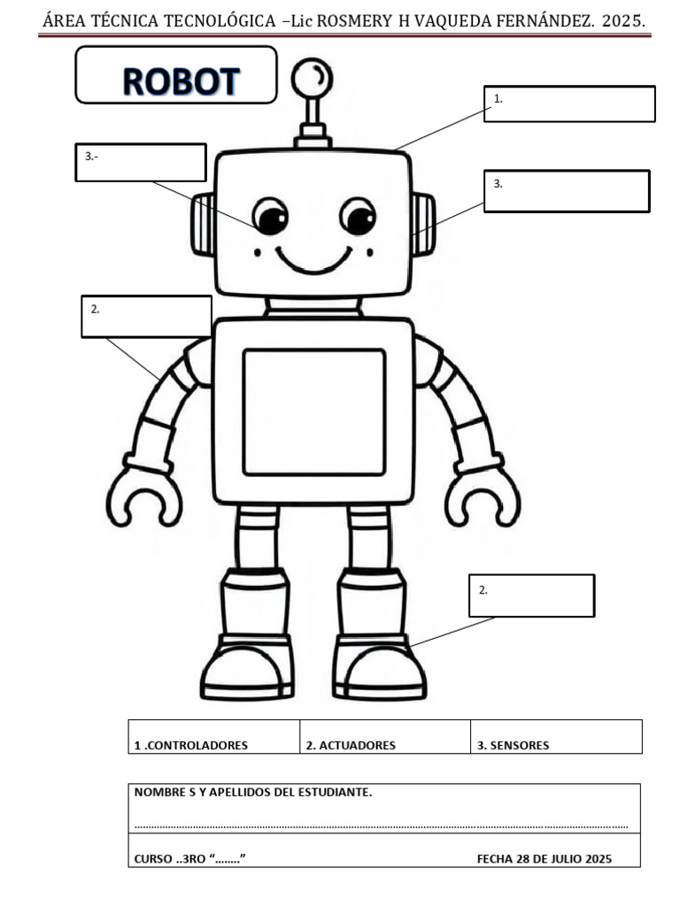 Robot y Partes 2do Primaria.2025 | PDF