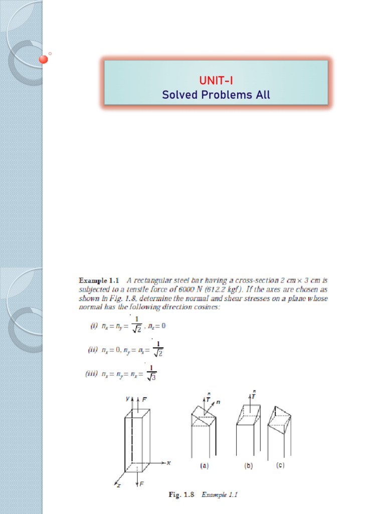 Unit-1 Solved Problems | PDF