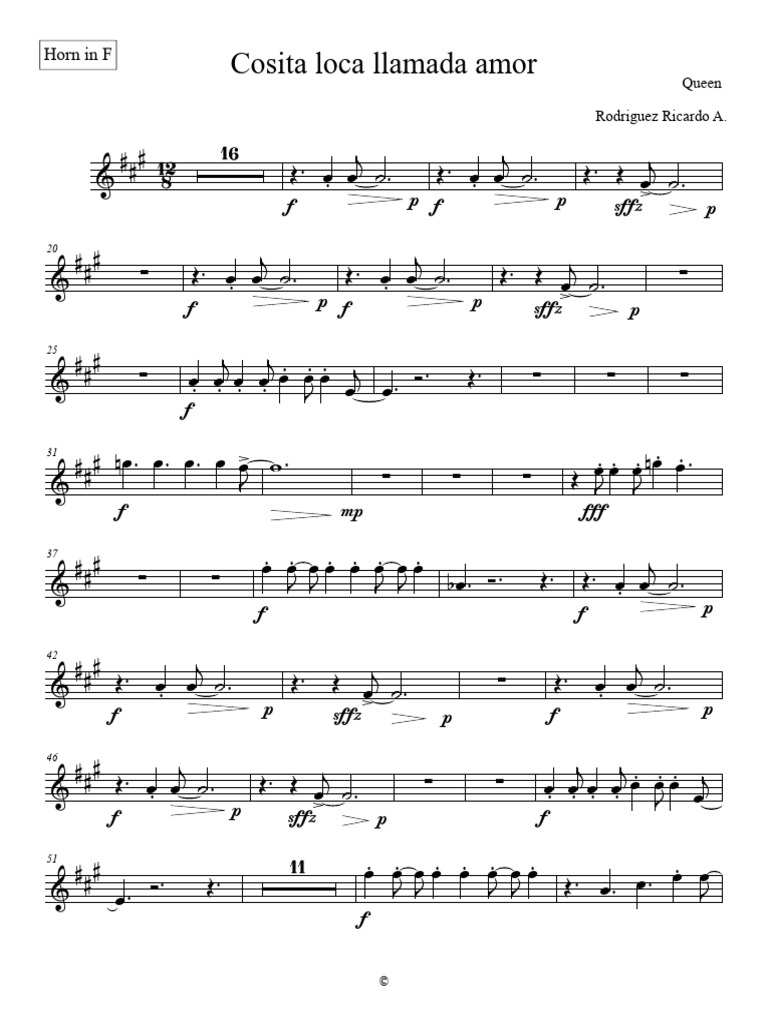 Cosita Loca Llamada Amor Horn | PDF