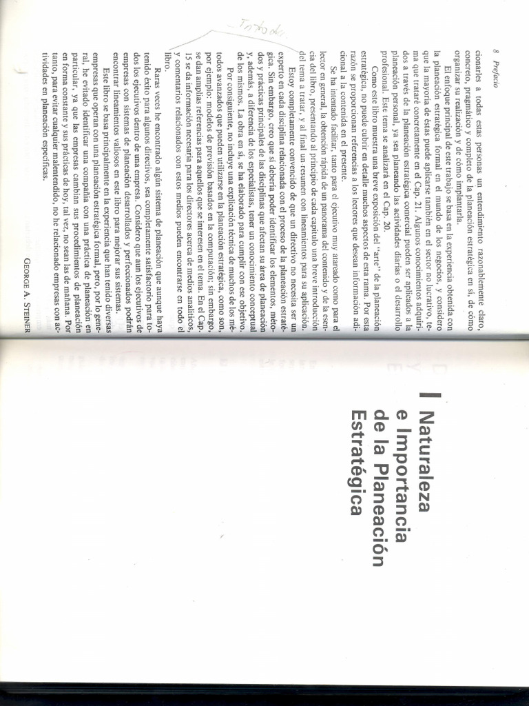 Lectura M1 C5 Act. PLaneacion Estrategica. Steiner | PDF