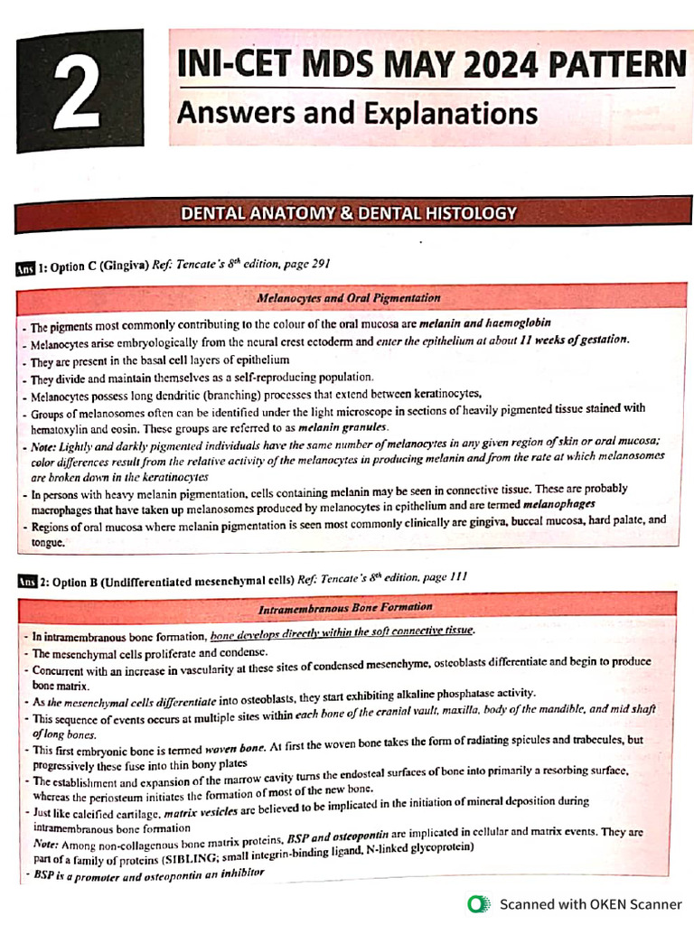 INICET 2024 May Answers | PDF