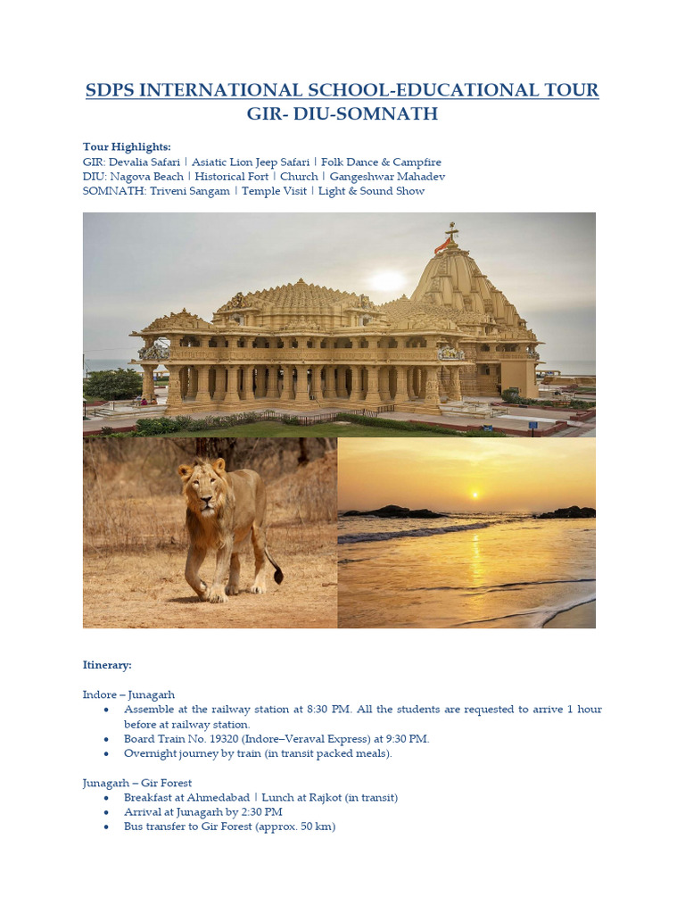 SDPS International School Educational Tour | PDF | Eating Behaviors Of ...