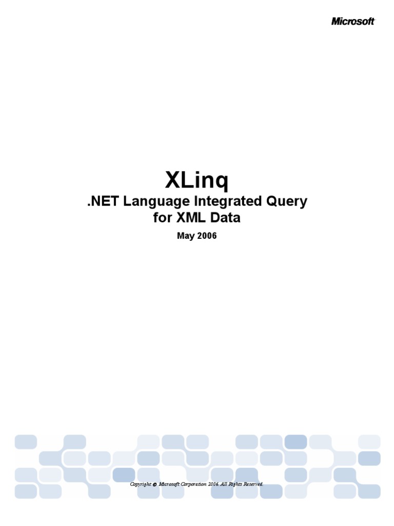 Xlinq Overview | PDF | Language Integrated Query | Namespace