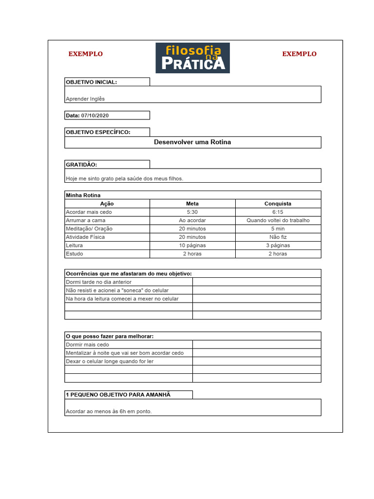 Diário+ +Exemplo+de+Preenchimento | PDF