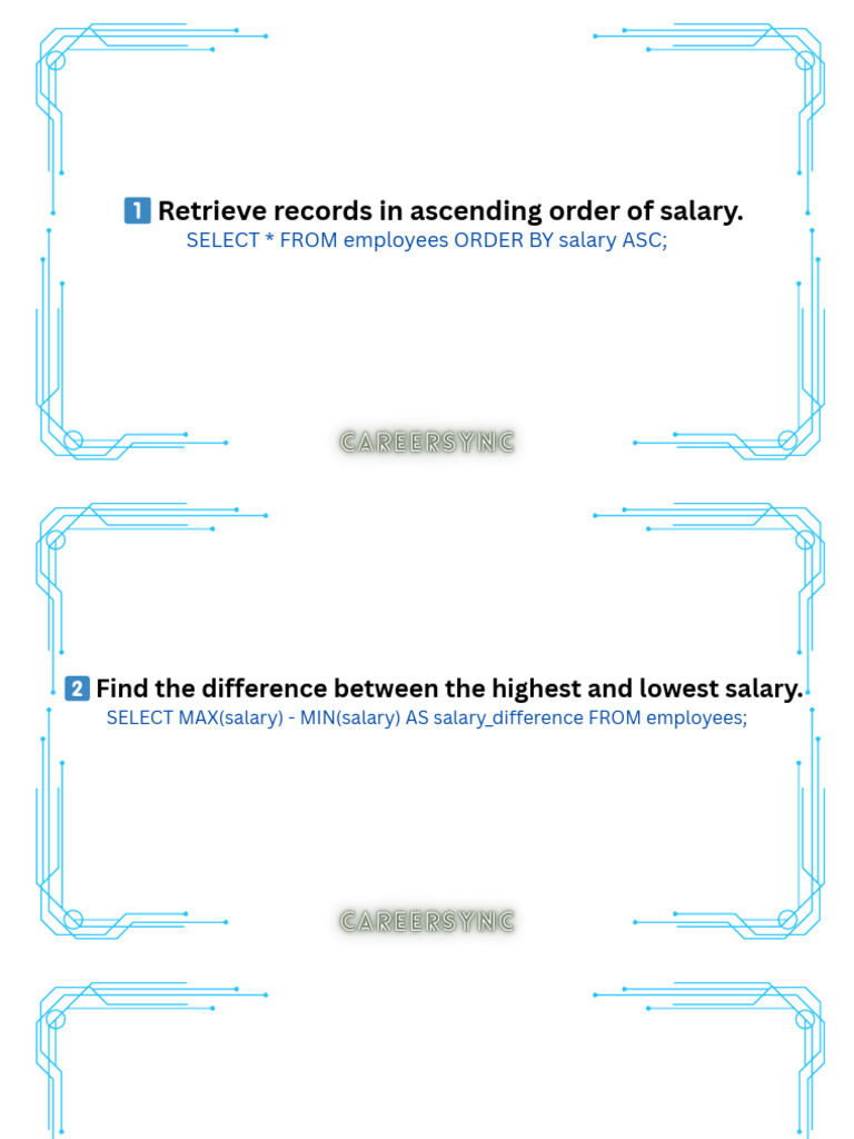 Essential SQL Queries for Employee Data | PDF