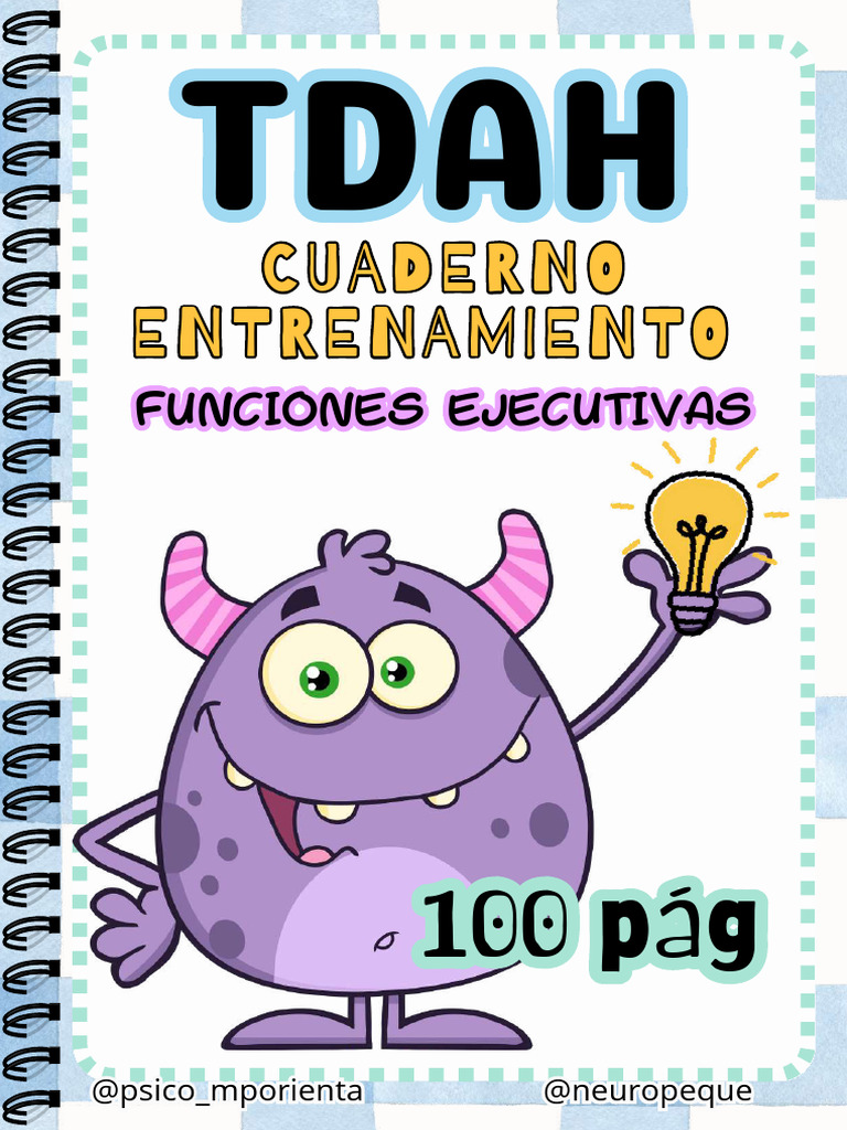 Cuaderno 100 Páginas TDAH | PDF | Desorden hiperactivo y deficit de ...