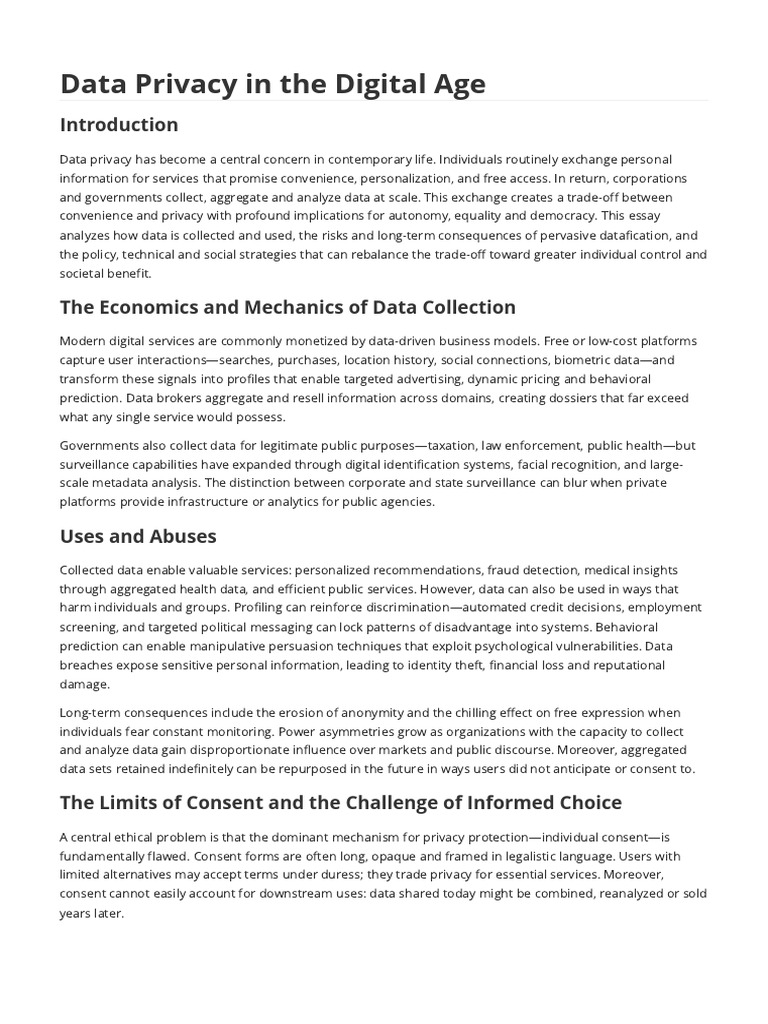 Understanding Data Privacy Risks Today | PDF | Privacy | Data