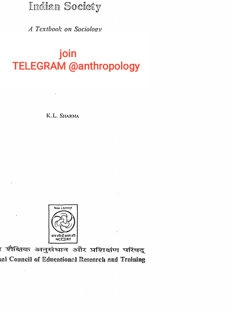 Indian Society - K L SHARMA | PDF