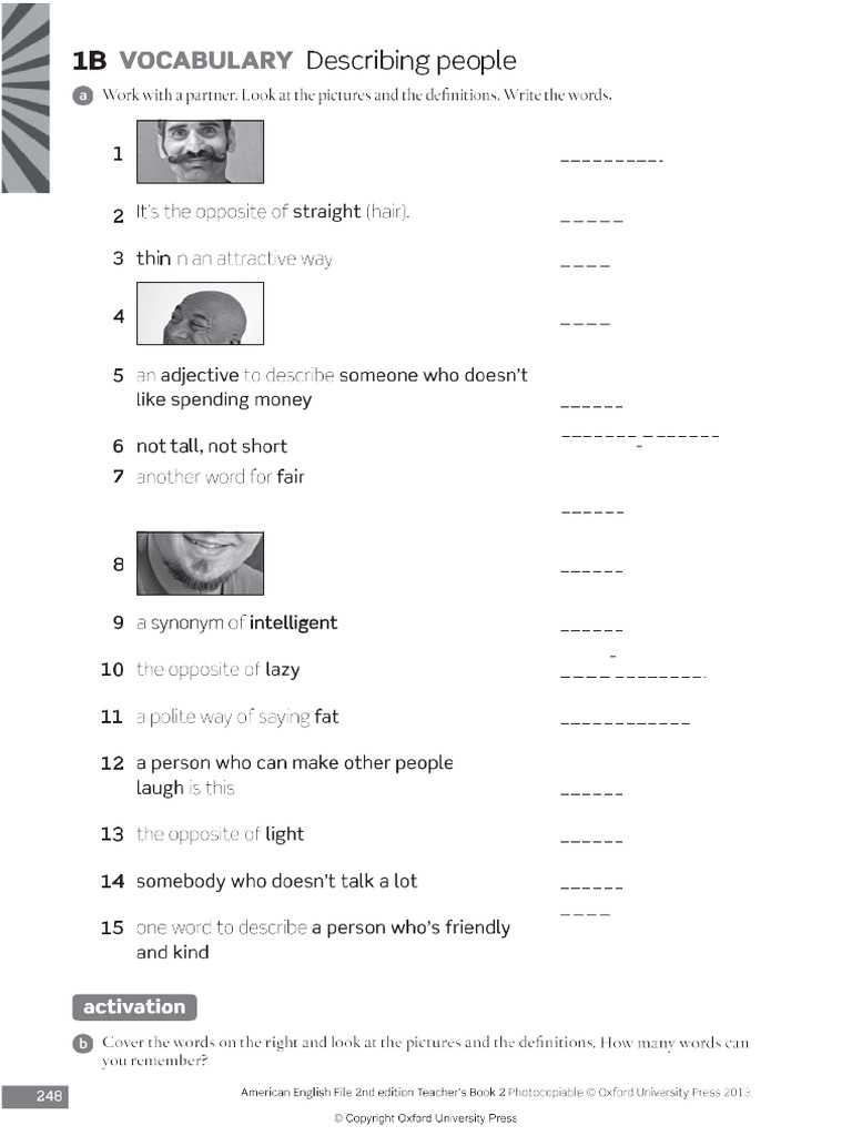 AVCB3 Vocabulary 1-6 | PDF