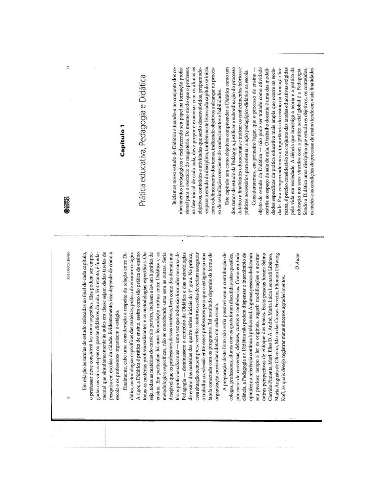 JOSÉ cARLOS LIBANEO DIDATICA | PDF