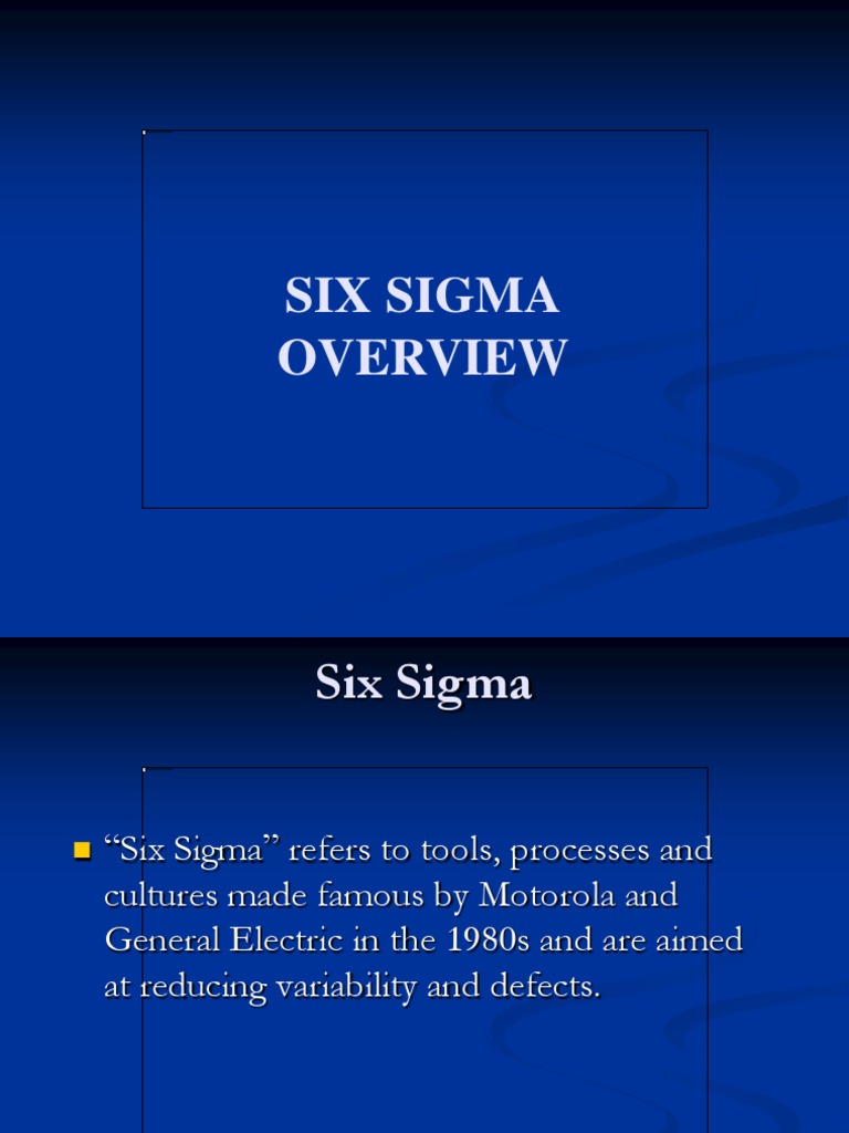 6 Sigma Projects Presentation | Six Sigma | General Electric