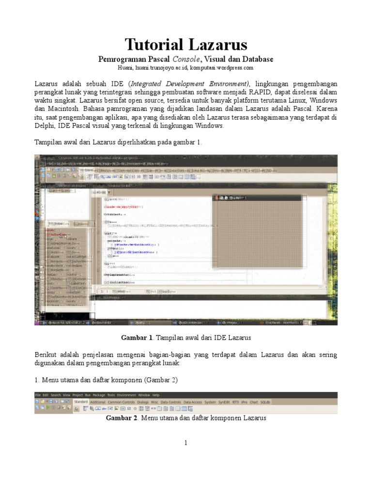 Pemrograman Lazarus Pascal Console Visual Database | PDF