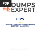CIPS Level 2 Sample Exam Questions | PDF | Pricing | Procurement