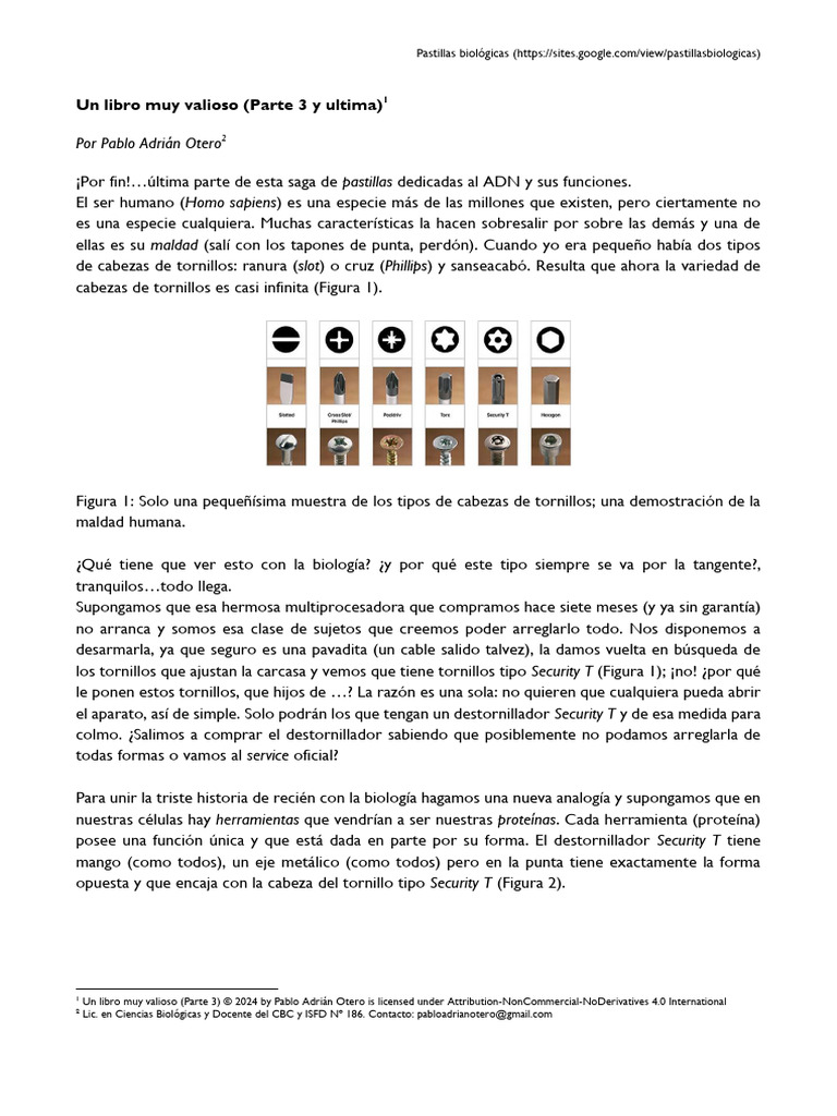 Un Libro Muy Valioso (Parte 3) | PDF | Rna | Codigo genetico