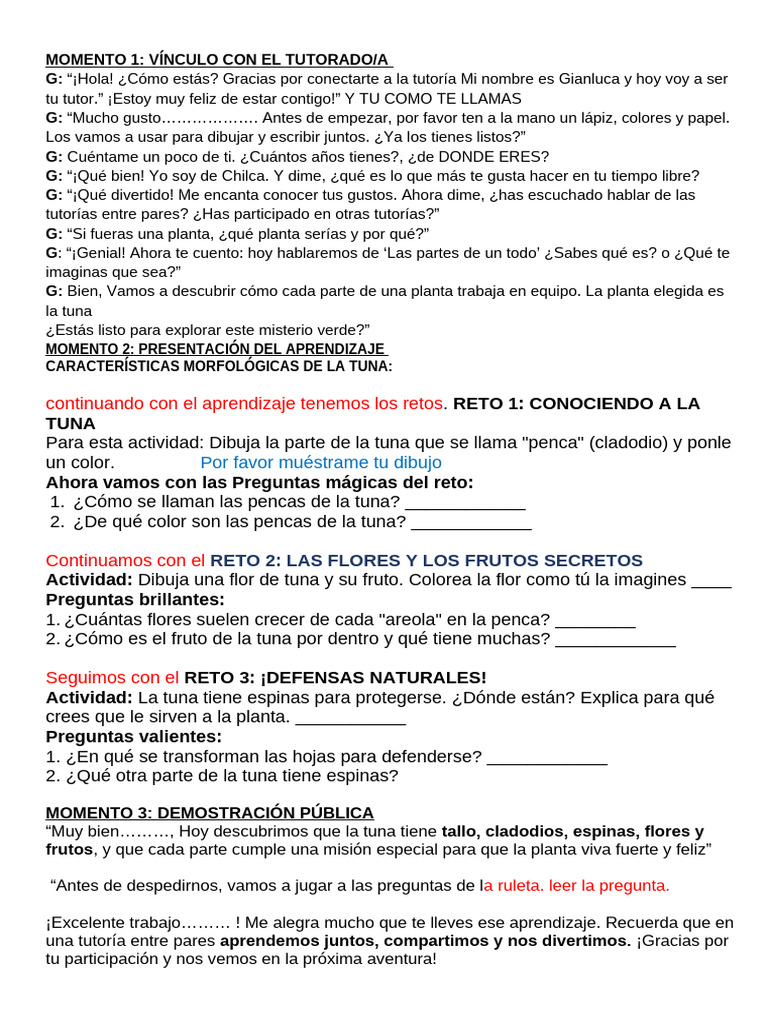 Tutoría Interactiva sobre la Tuna | PDF
