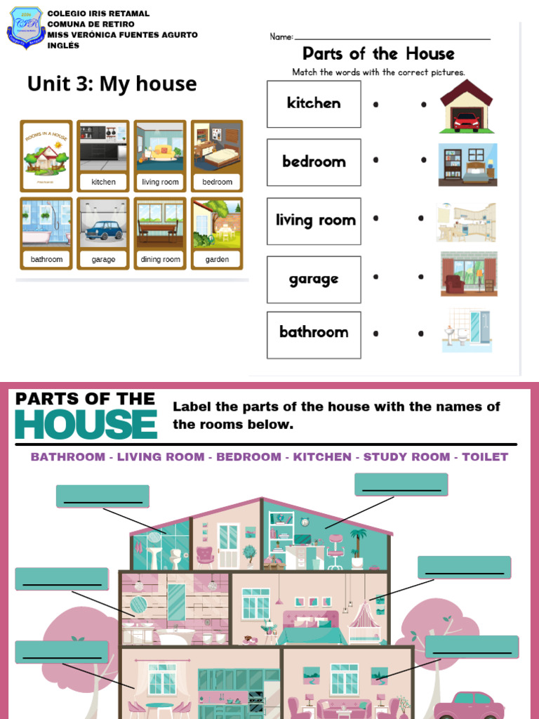 Parts of the House: English Unit 3 | PDF
