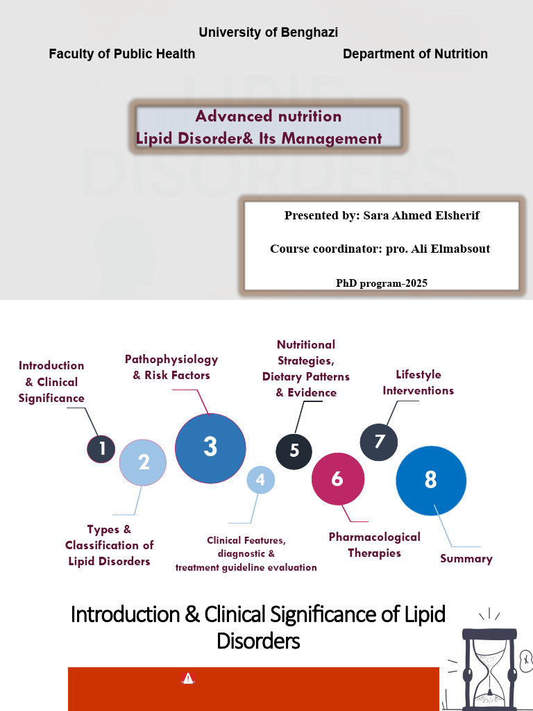 Lipid-Disorders-عرض | PDF | Low Density Lipoprotein | Hypercholesterolemia