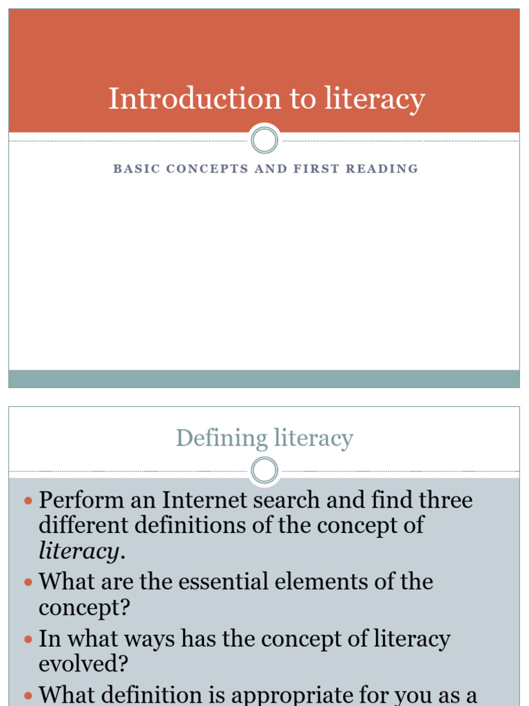 Introducing Literacy and L1 L32 | PDF | Second Language | Literacy