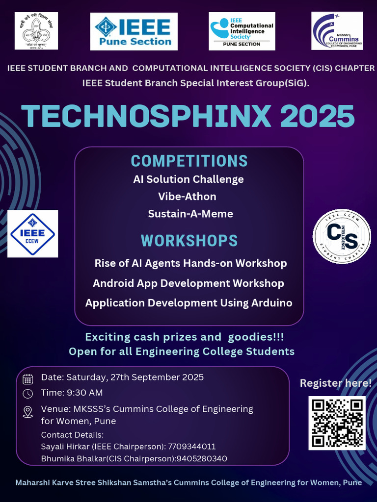 TechnoSphinx 2025 Workshops & Competitions | PDF