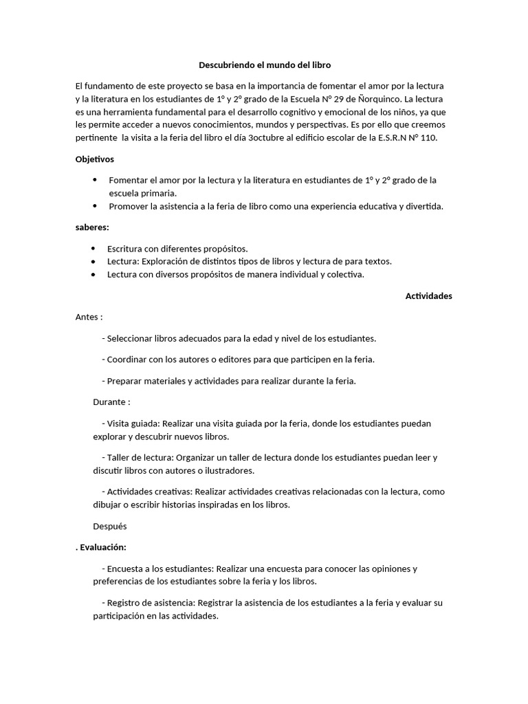 Descubriendo El Mundo Del Libro Feria Del Cem | PDF