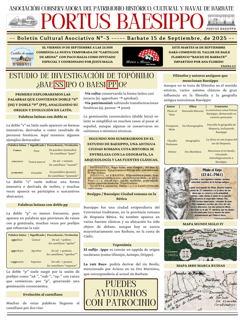 Estudio sobre el Topónimo Baesippo | PDF | Lengua española | latín