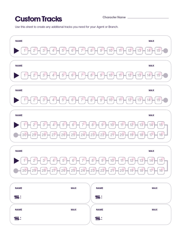 Triangle Agency - Character Organization Sheets - Form-Fillable | PDF