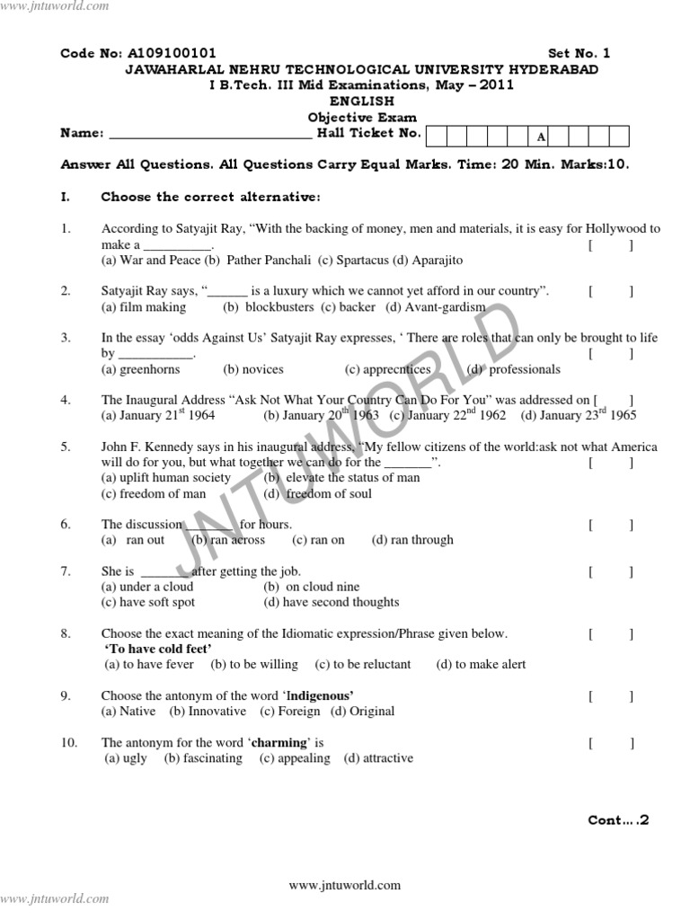 Jntuworld: ST TH ND RD | PDF