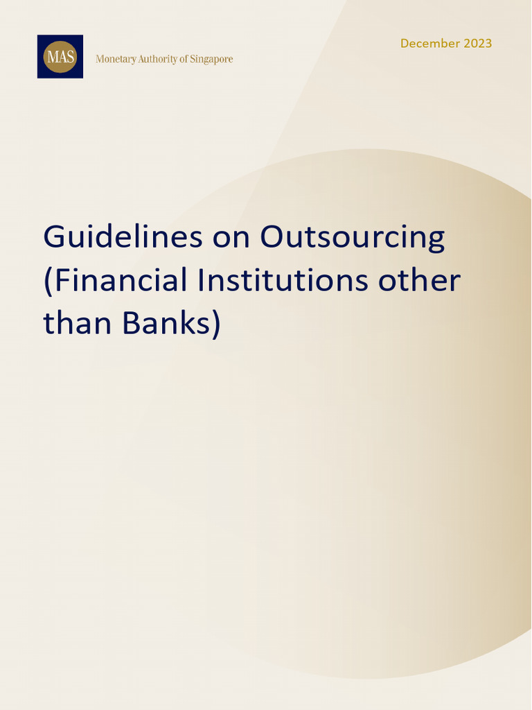Outsourcing Guidelines for Financial Institutions | PDF | Risk ...
