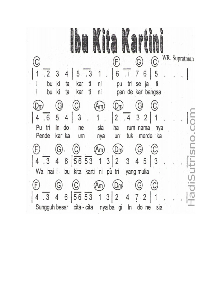 Solmisasi Serumpun Padi, Satu Nusa Satu Bangsa, Dan Ibu Kita Kartini | PDF