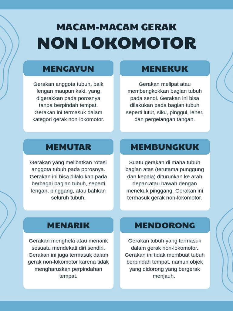 Gerakan Non Lokomotor dan Contohnya | PDF