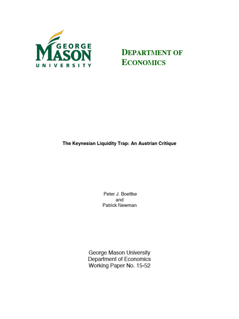 The Keynesian Liquidity Trap An Austrian Critique | PDF | Interest ...
