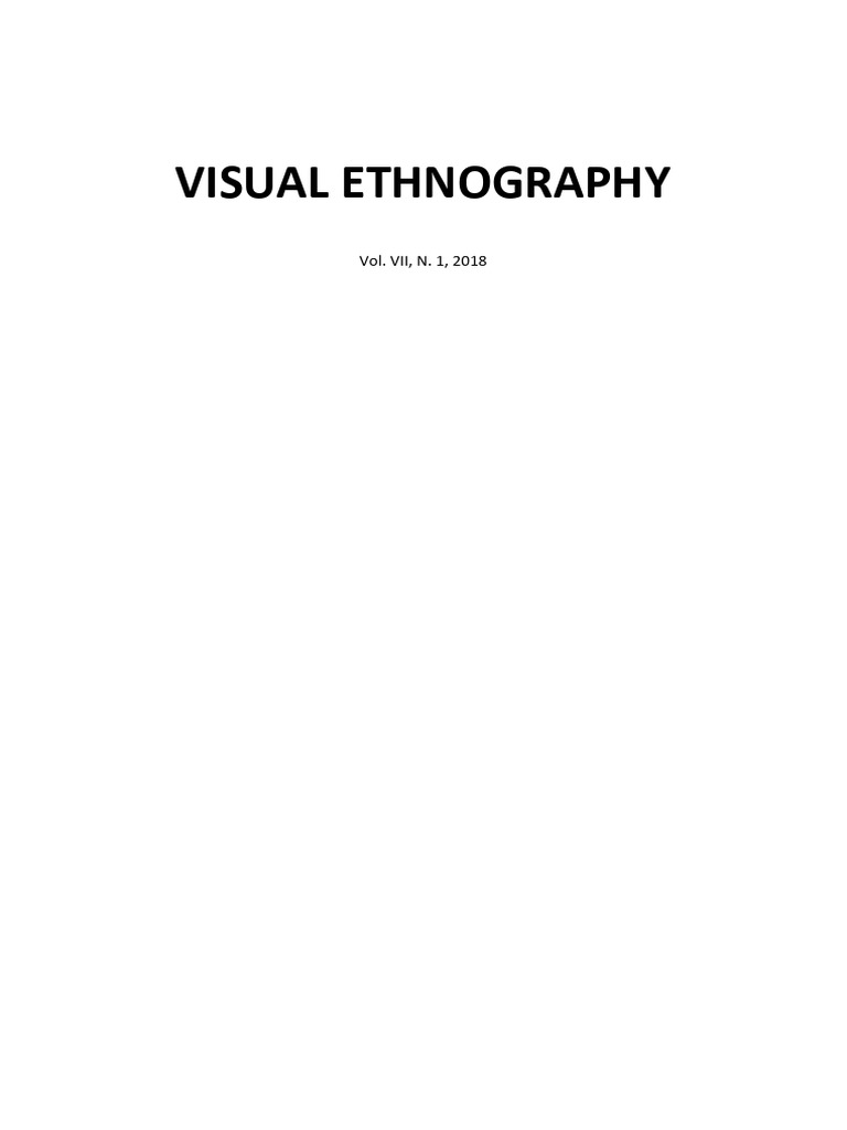 Visual Ethnography | PDF | Ethnography | Anthropology