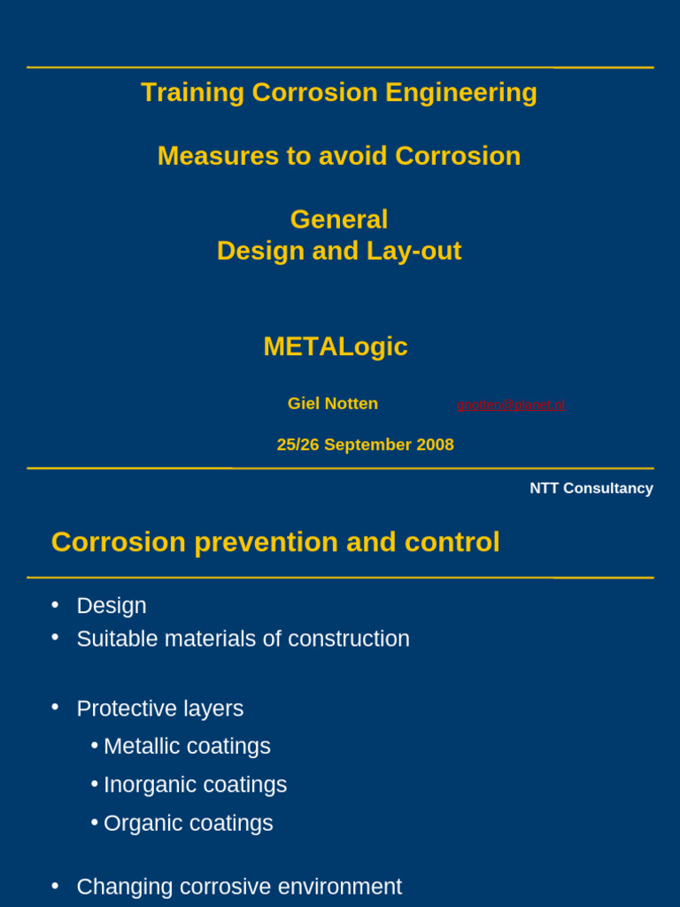 Corrosion Prevention in Engineering Design | PDF | Corrosion | Welding