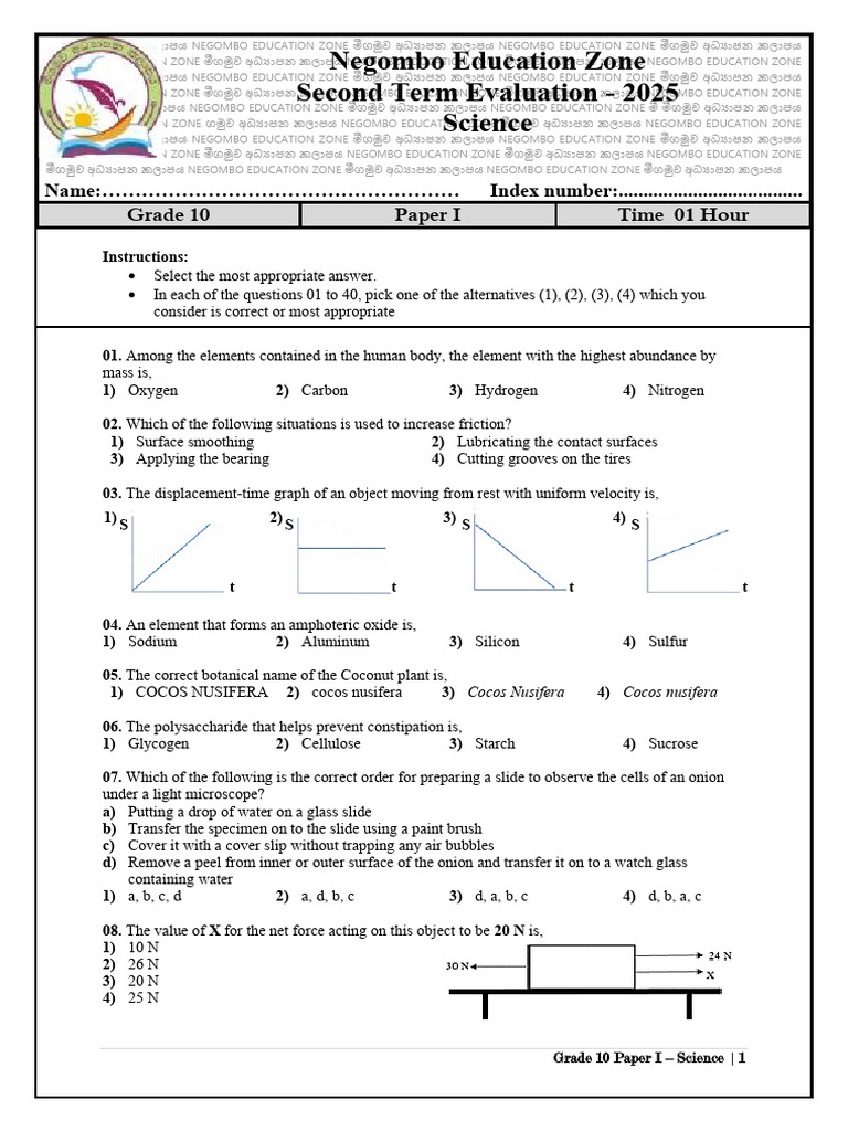 Grade 10 Part 1-Em Science | PDF | Force | Acceleration