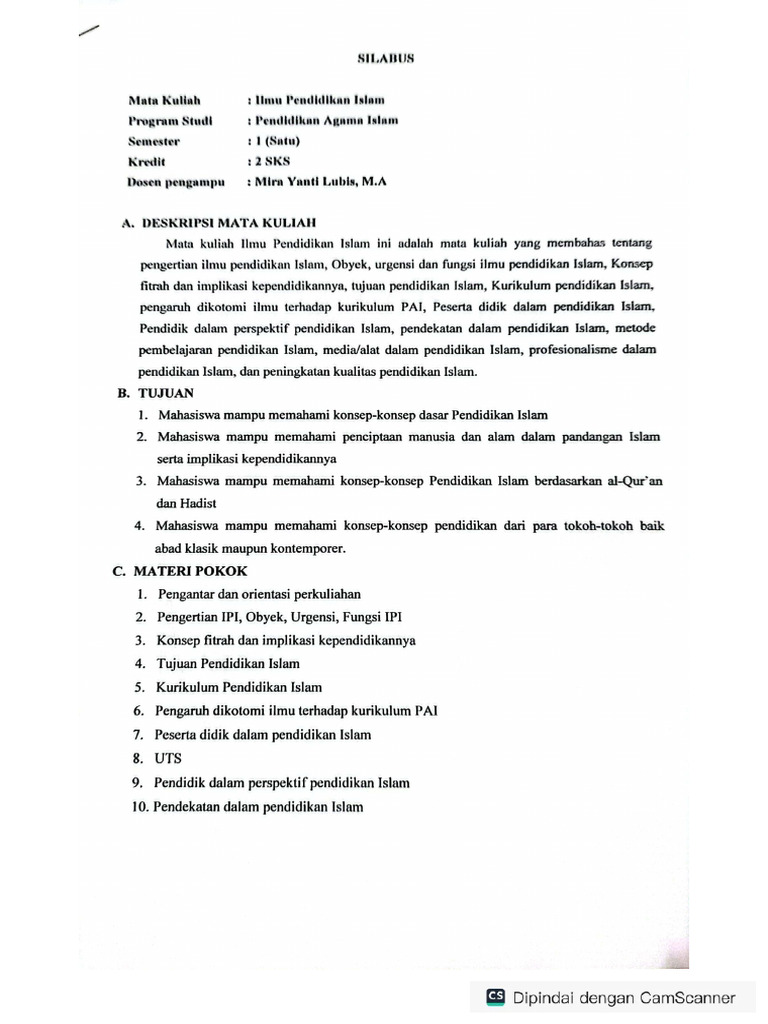 Silabus Matkul IPI | PDF