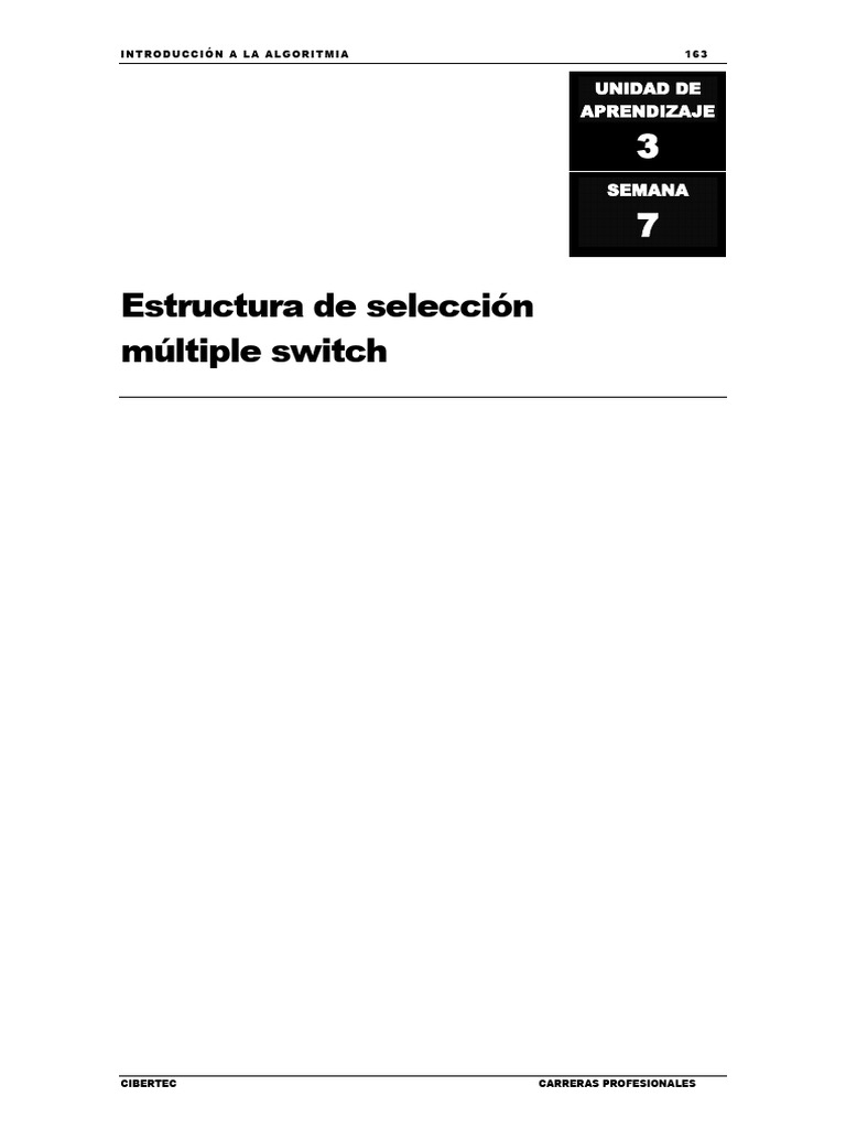 IA - Estructura de Seleccion Múltiple SWITCH | PDF | Algoritmos | Lógica matemática