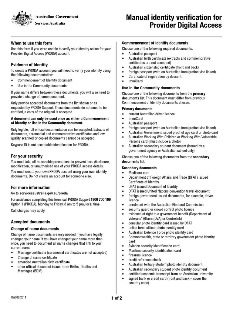 hw080-2011env2-f | PDF | Identity Document | Access Control