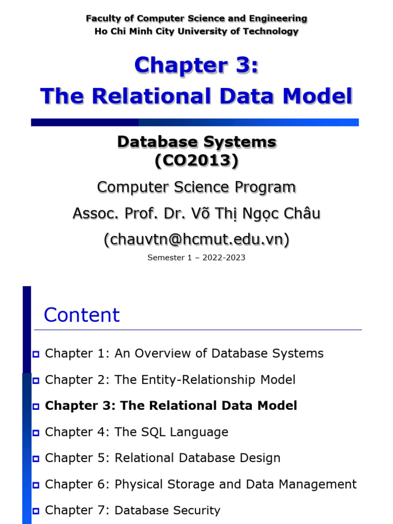 DB Systems - Chapter 3 - Relational Data Model_updated | PDF | Relational Model | Databases