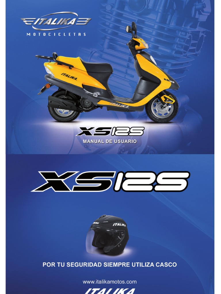 Manual de Usuario Motoneta Italika XS125 | PDF | Motocicleta | Neumático