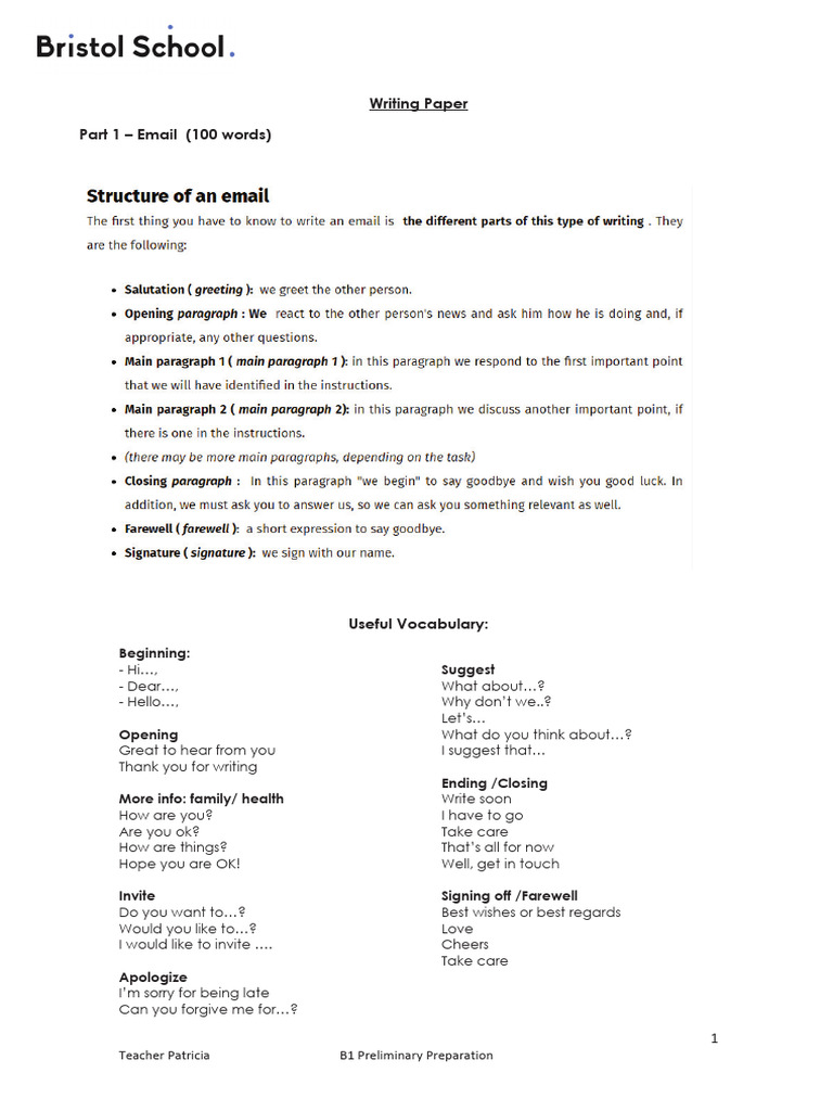 Preliminary Writing Tips | PDF