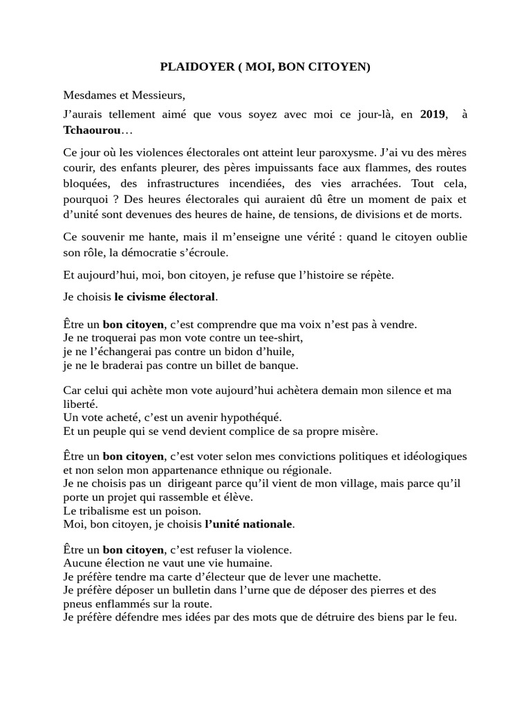 Civisme électoral : un appel à l'unité | PDF | Démocratie | Idéologies ...