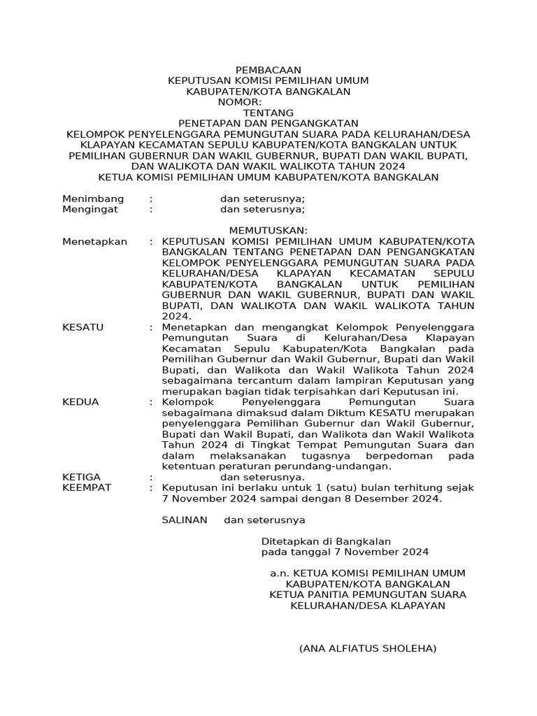 Baca Keputusan KPPS | PDF