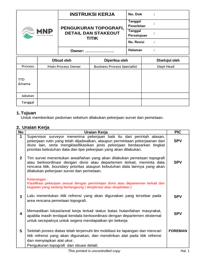 Mnp-ik-svy-05-Pengukuran Topografi, Detail Dan Stakeout Titik | PDF