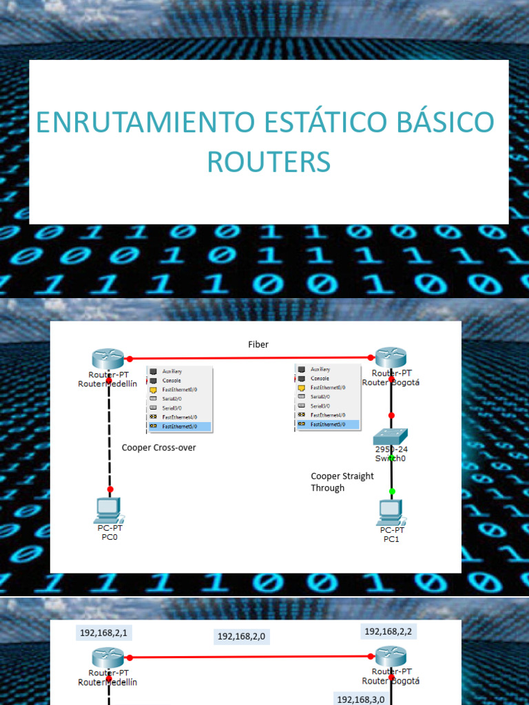 Configuración de Routers y Ruteo Estático | PDF | Enrutador ...