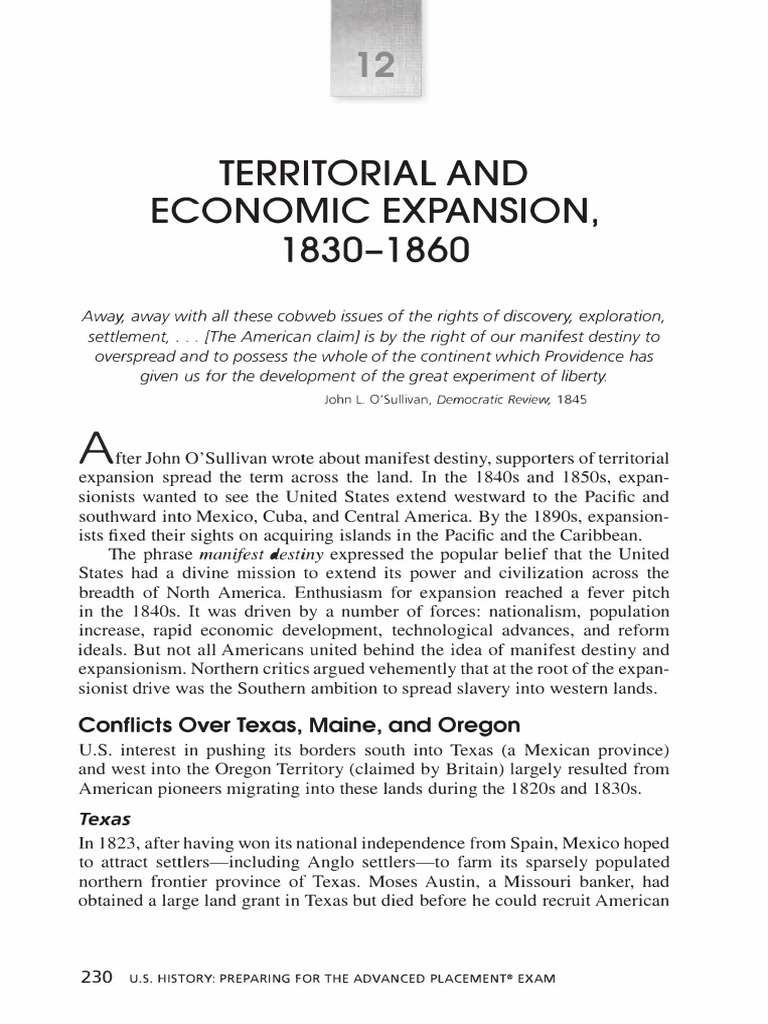 Manifest Destiny and U.S. Expansionism | PDF | The United States