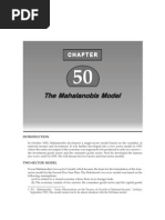 The Mahalanobis Model | PDF | Economic Growth | Saving