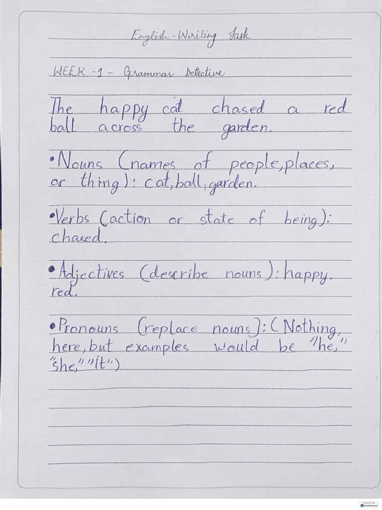 English Summer Task | PDF