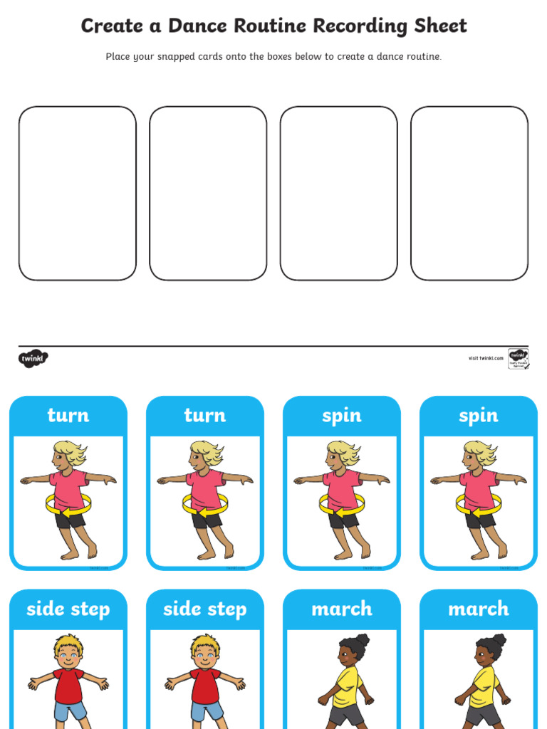 Create A Dance Routine Snap Cards | PDF